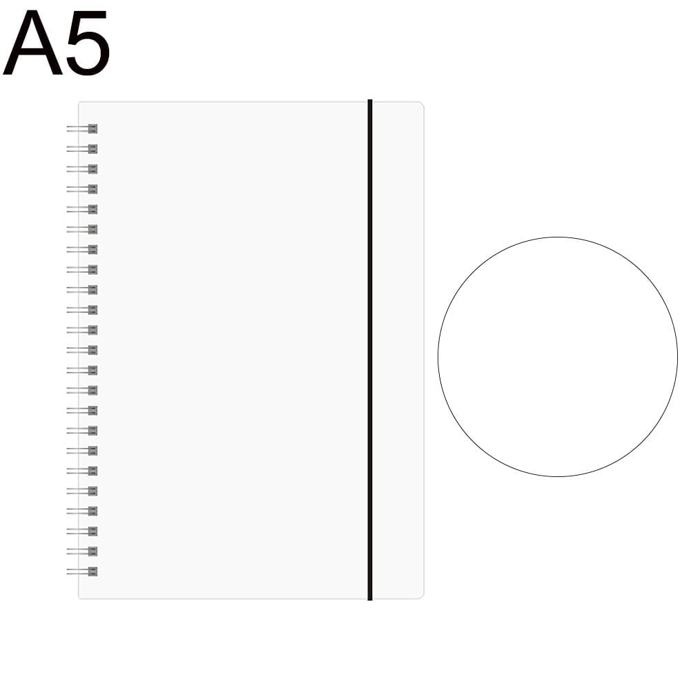 Hesroicy A5/A6 Spiral Coil To-Do Notebook - Blank Grid Line Paper Diary ...