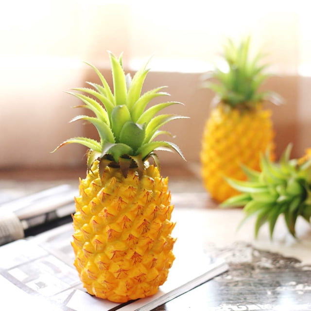 Hesroicy Artificial Plastic Fruits Fake Pineapple Home Ornament Decor ...