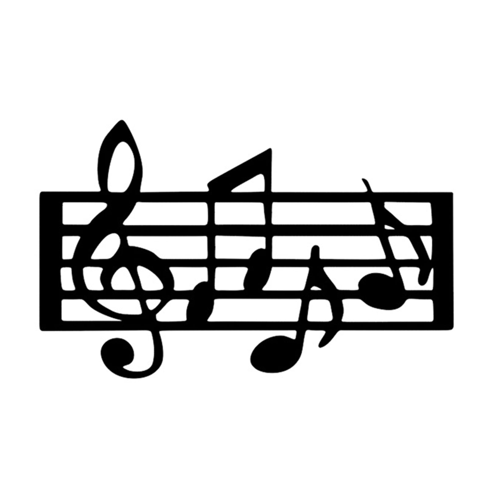 Hesroicy Artistic Metal Music Note Wall Pendant Smooth Surface, Elegant ...