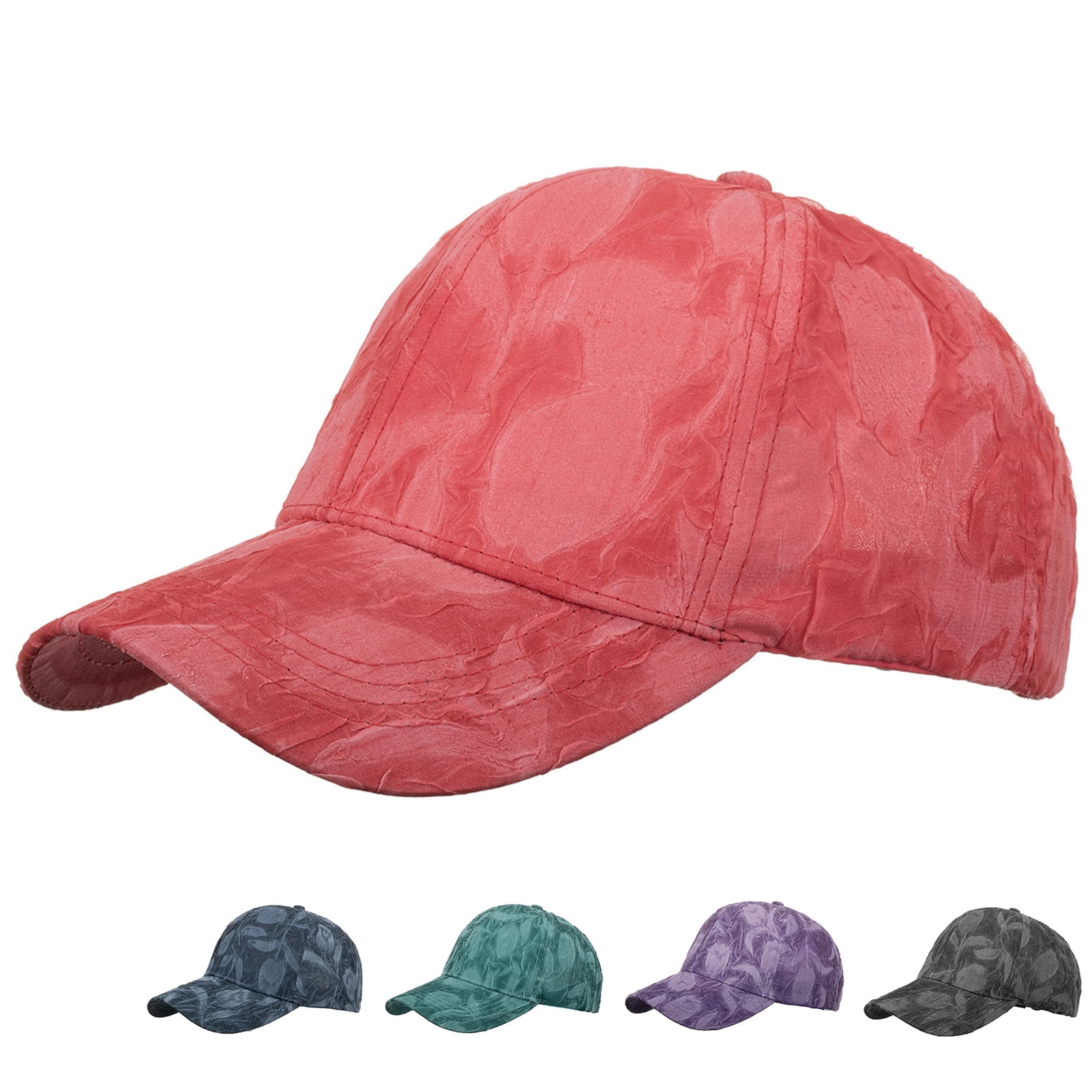 Hesroicy Baseball Cap Wide Brim Buckle Closure Folding Adjustable ...