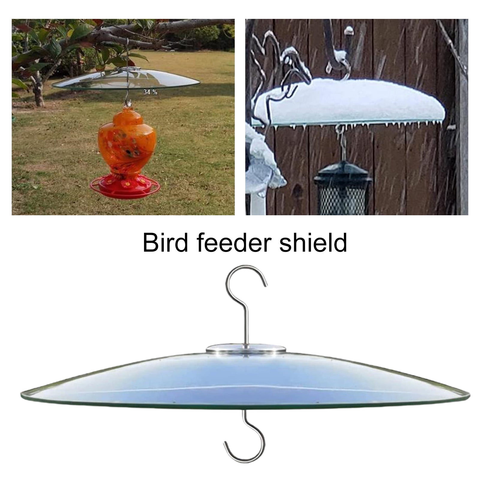 Hesroicy Bird Feeder Cover with Hook Hanging Design Smooth Edges Easy ...