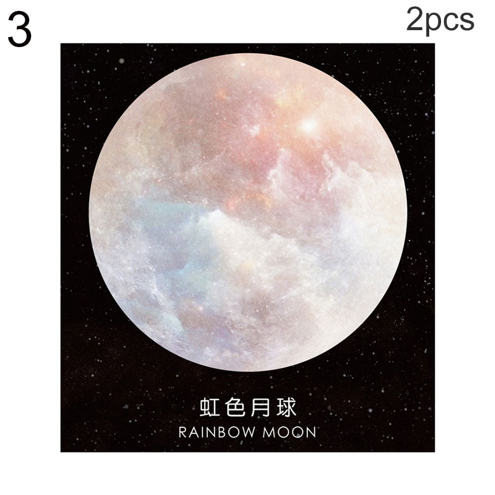 Hesroicy Earth Moon Planet Memo Pad - Self-Adhesive Sticky Note Notepad ...