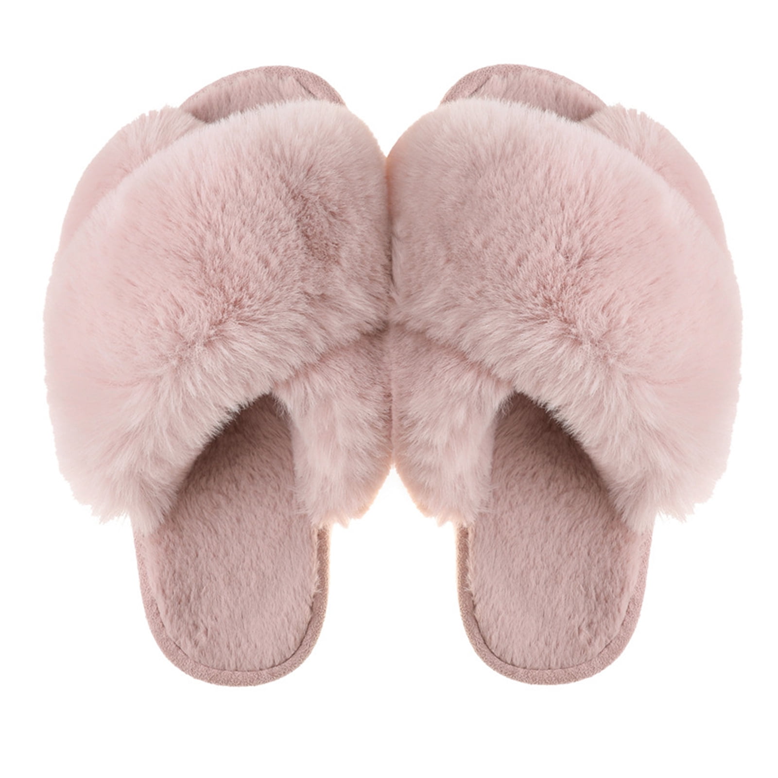 Hesroicy Fuzzy Open-Toe Slippers - Keep Your Feet Warm and Cozy in ...