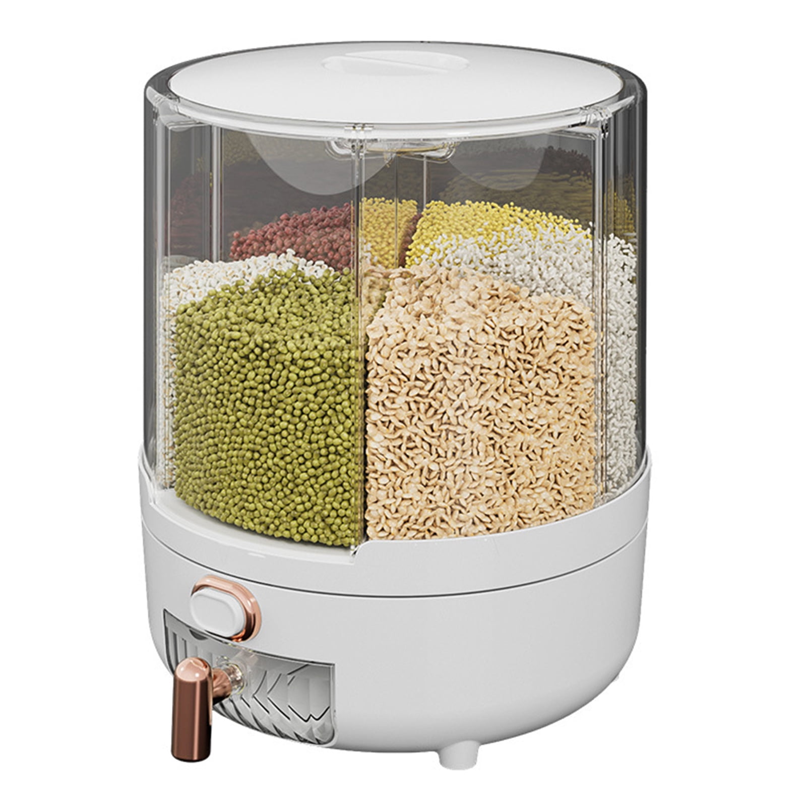 Hesroicy Grain Storage Box with 360 Degree Rotation - Removable Top ...