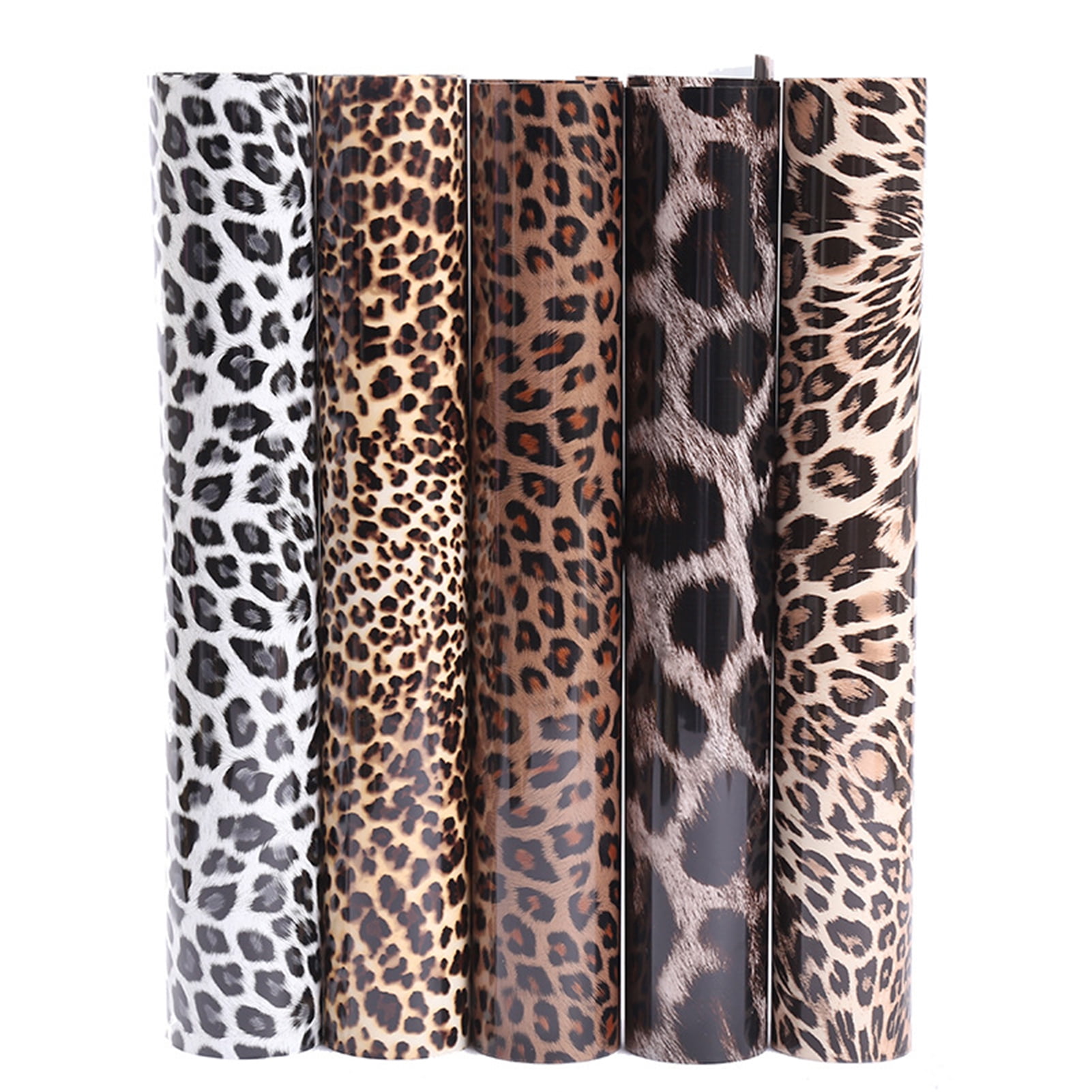 Hesroicy Heat Transfer Vinyl Stylish Decorative PU Leopard Animal Print ...
