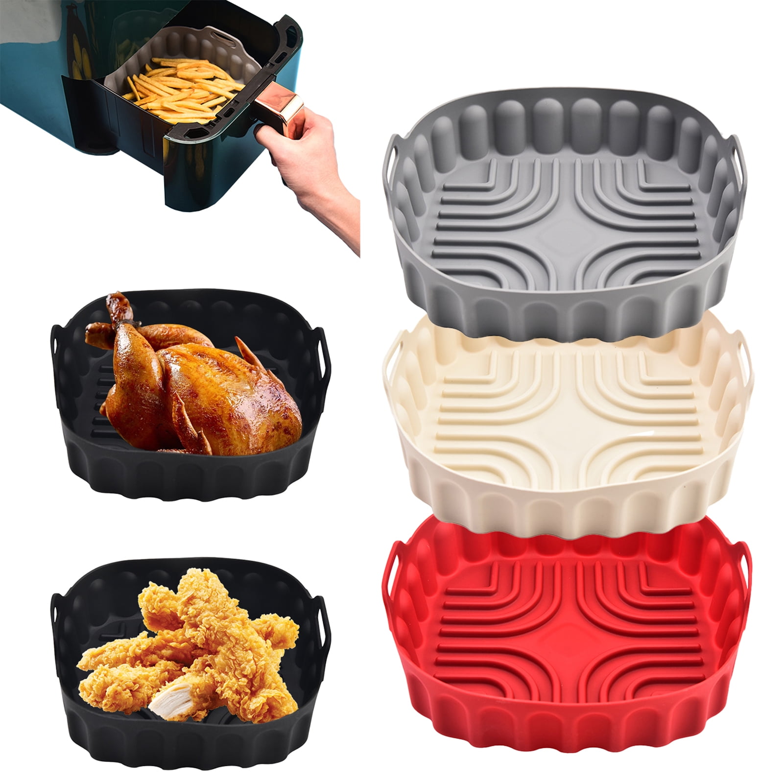 Hesroicy Non-Stick, Waterproof, Reusable Silicone Baking Pan Liner for ...