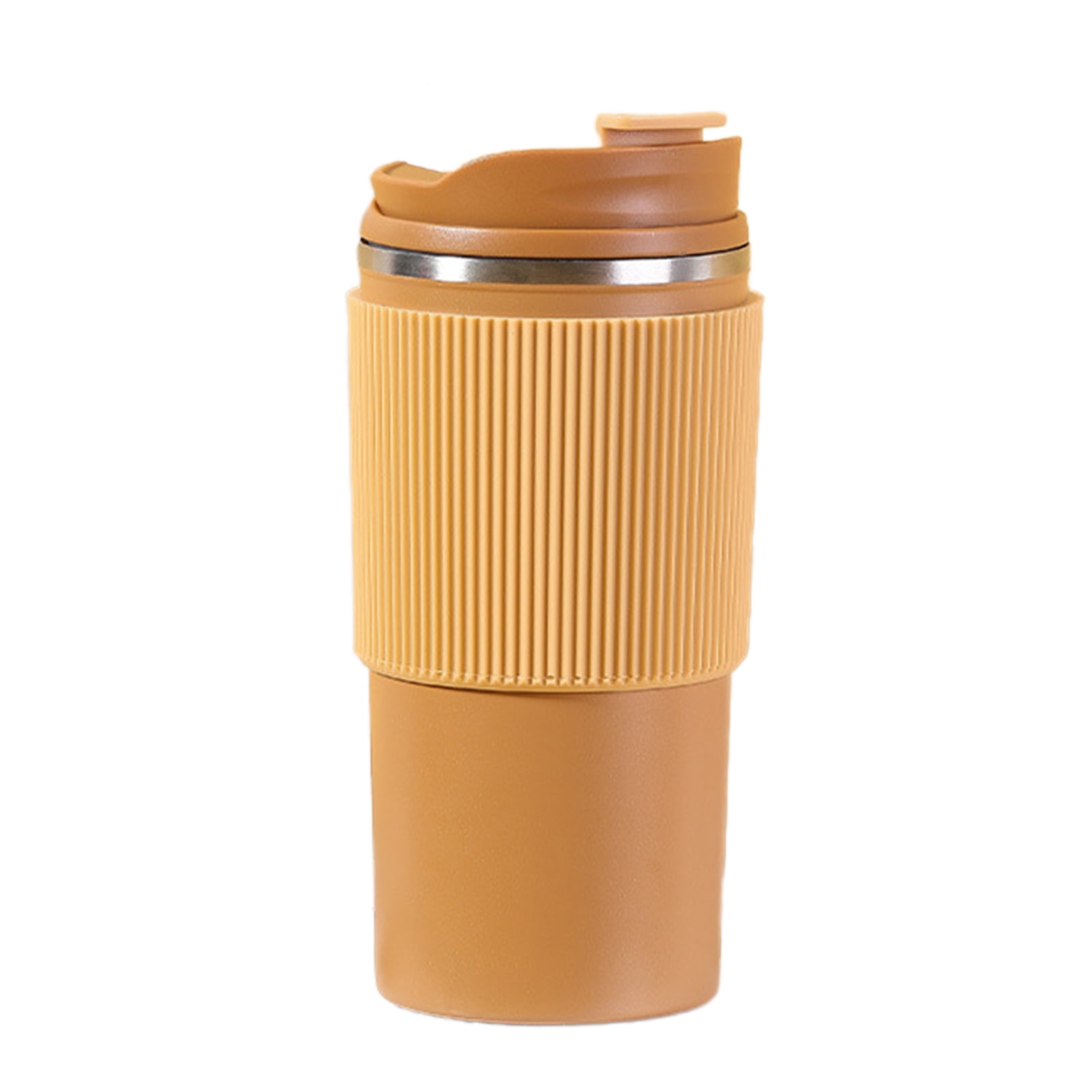 Hesroicy Sealed Coffee Cup - Leakproof, Anti-scald, Silicone Grip ...