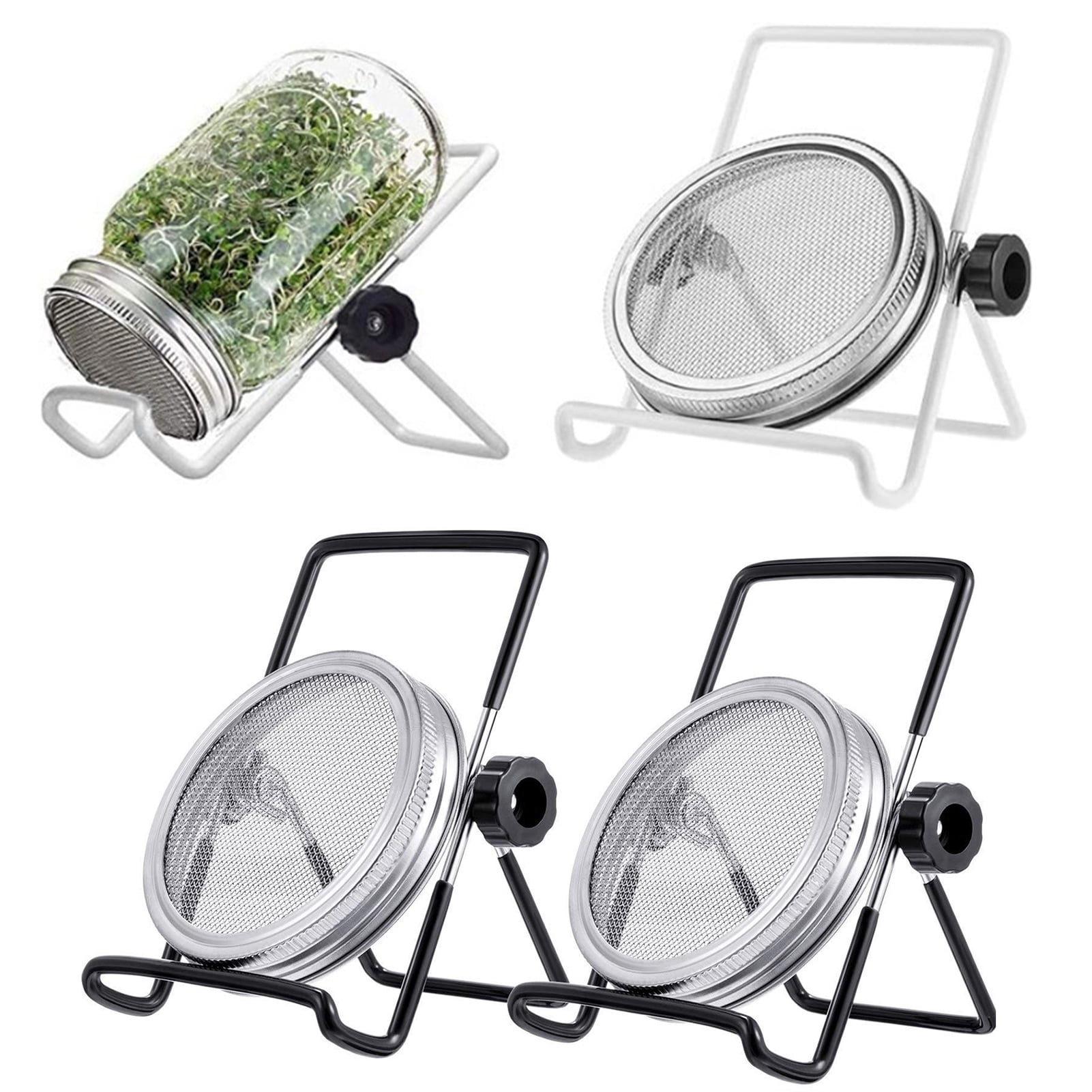 Hesroicy Slanted Mason Jar Holder with Adjustable Stainless Steel Base ...