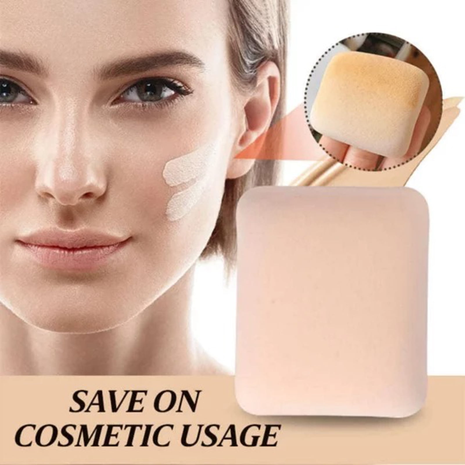 Hesroicy Soft Powder Puff Good Ductility Stretchy Triangle/Round/Square ...