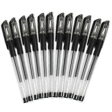 INC 8 CLIP-CLICKS COMFORT GRIP BALL POINT PENS 8 Black Body with Black ...