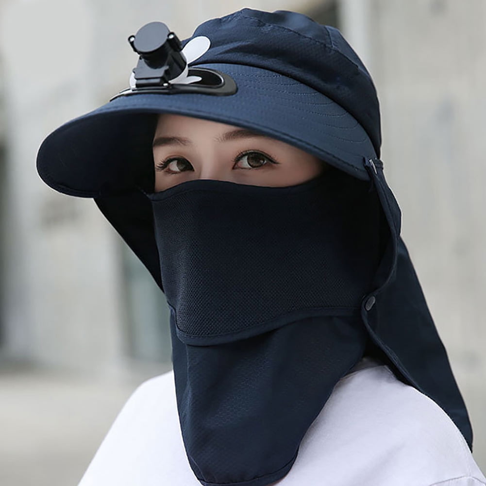 Hesroicy Summer Detachable Outdoor Anti-Sun Cap Neck Face Flap Wide ...