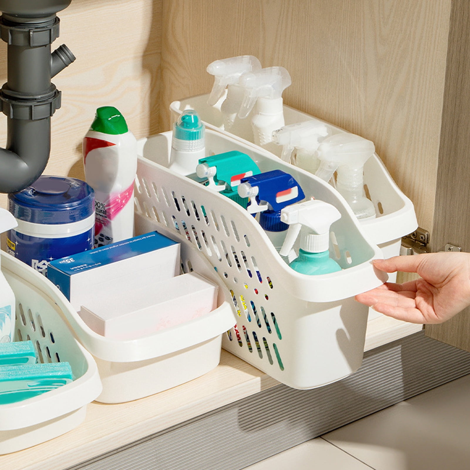 Hesroicy Wheeled Kitchen Storage Box - Hollowed Design, Large Capacity ...