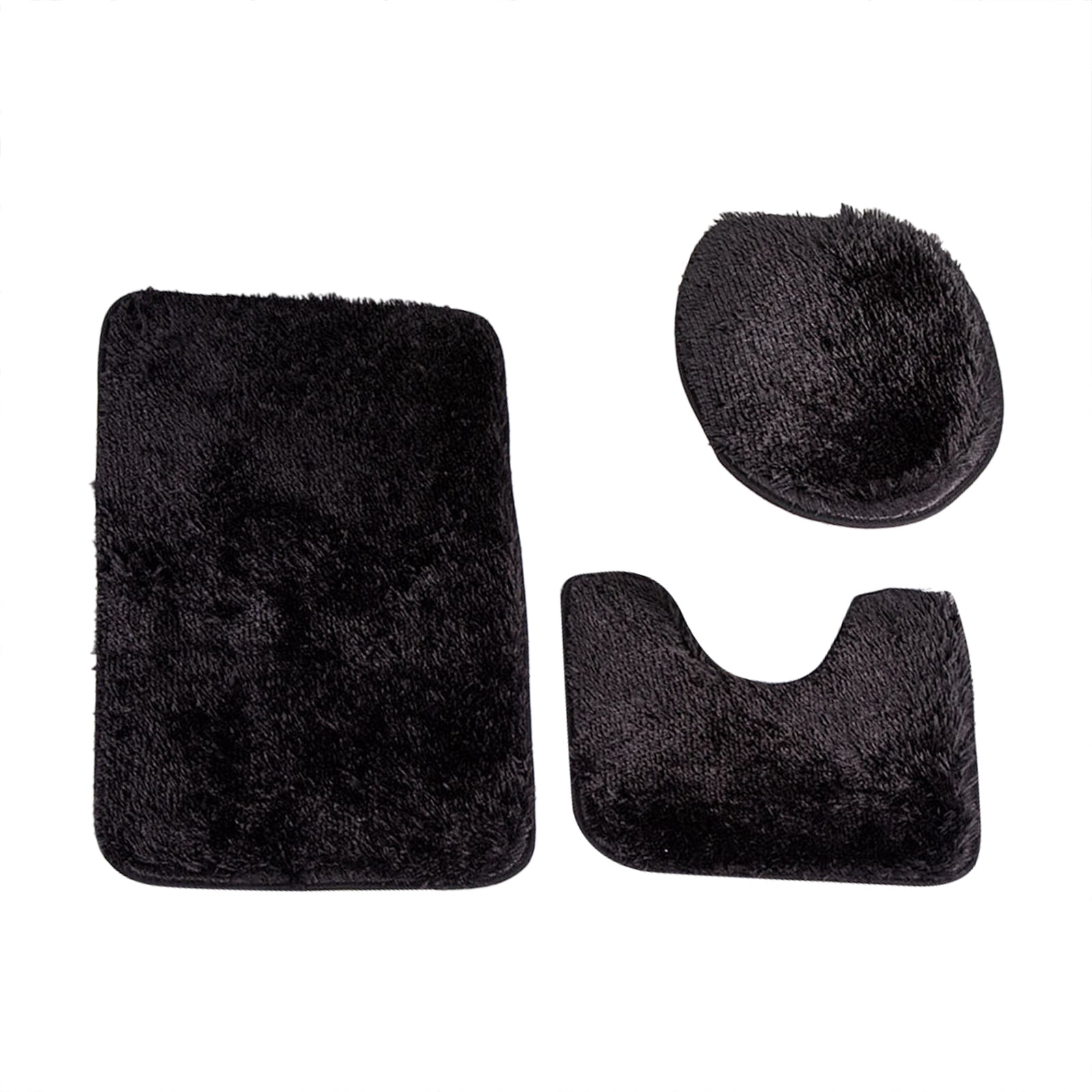Hessimy 3 Piece Bathroom Rug Set, Traditional Non-Slip 3 piece Bath Mat ...