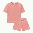 Hessimy Girls Short Sleeve Top and Shorts 2 Piece Pajama Set(Light Pink ...