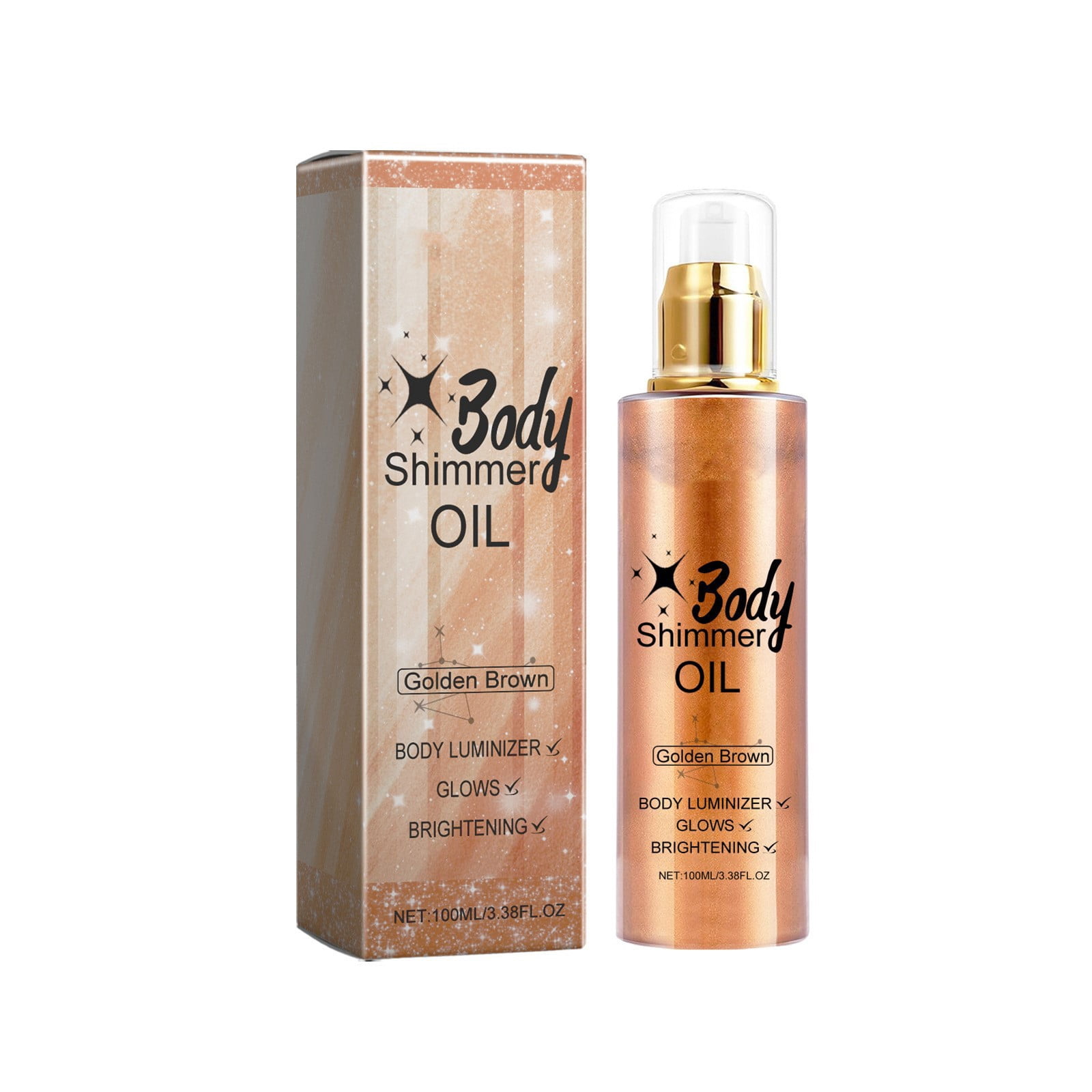 Hessimy Body Shimmer Oil 100ml, Moisturizing Long Lasting Body ...