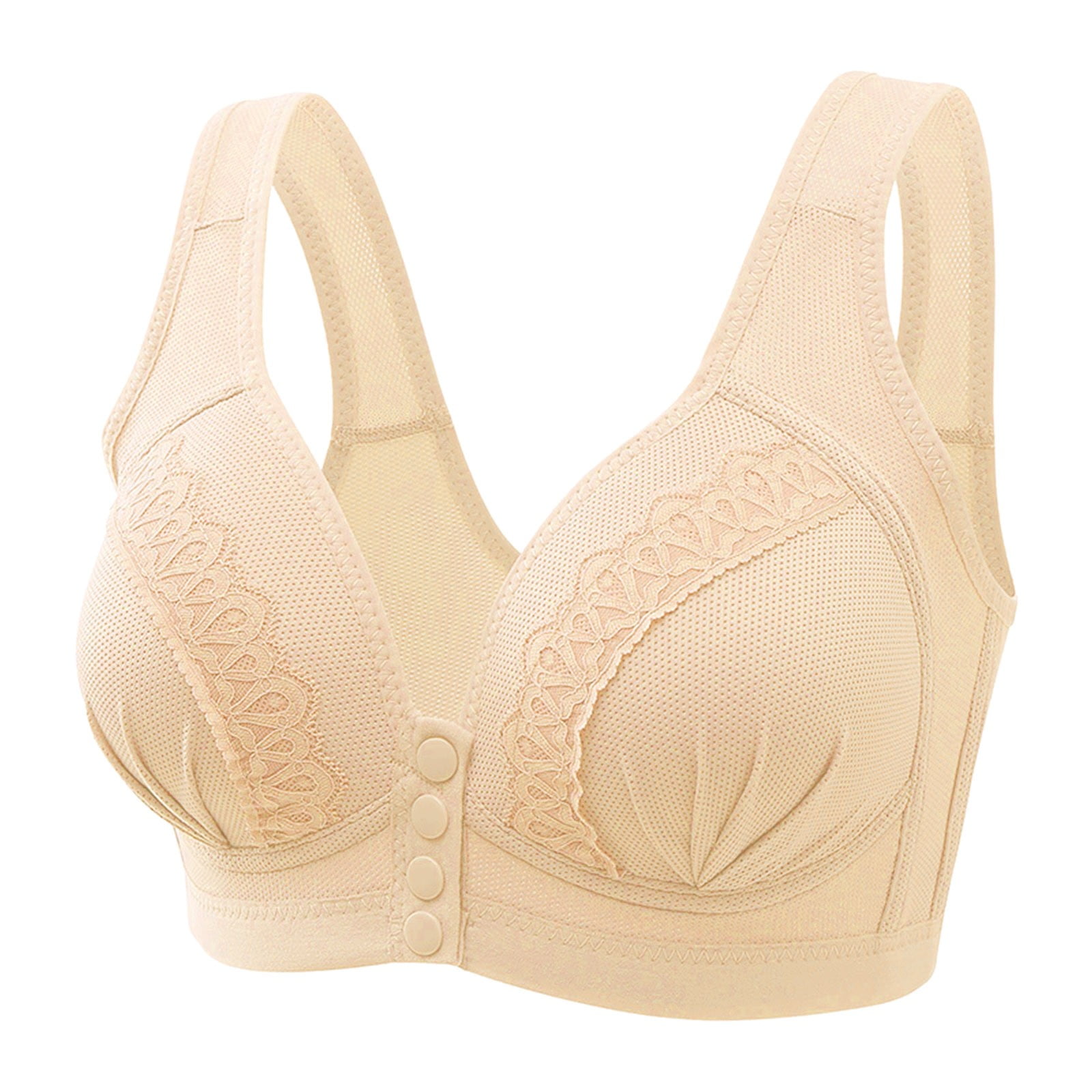 Hessimy Bra for Front Button Closure Bras Women No Underwire Comfort ...