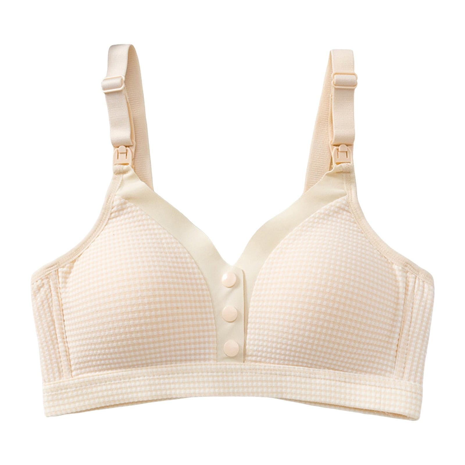 Hessimy Bras For Older Women, Floral Pattern Non-Steel Ring ...