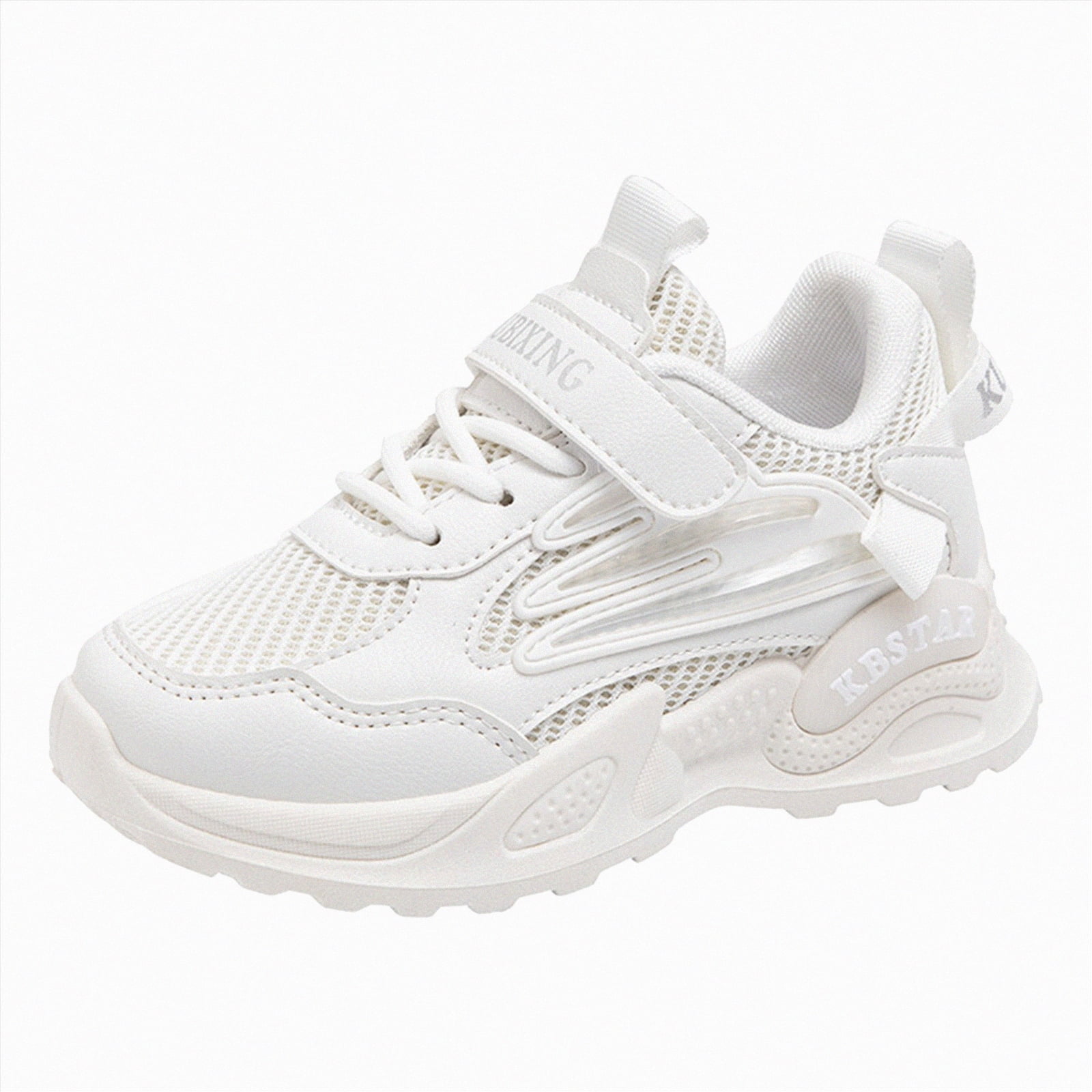 Hessimy Childrens Sports Shoes Girls Breathable Mesh White Shoes ...