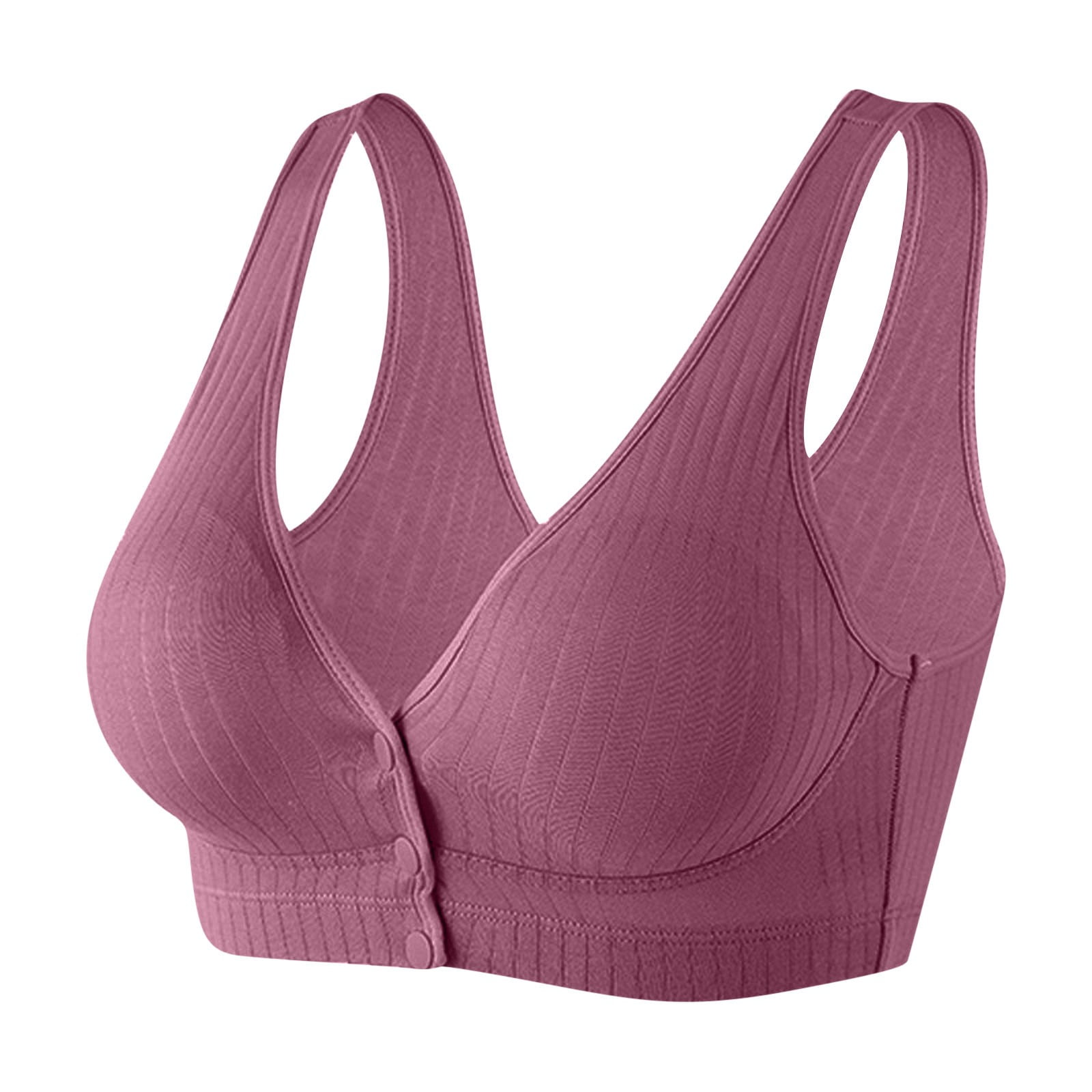 Hessimy Daisy Bra for Seniors Front Closure No Underwire Cotton ...