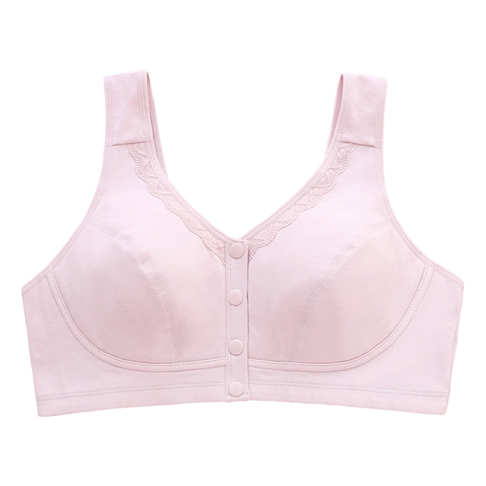 Hessimy Daisy Bras for Older Women, 2024 Breathable Front Close Button ...