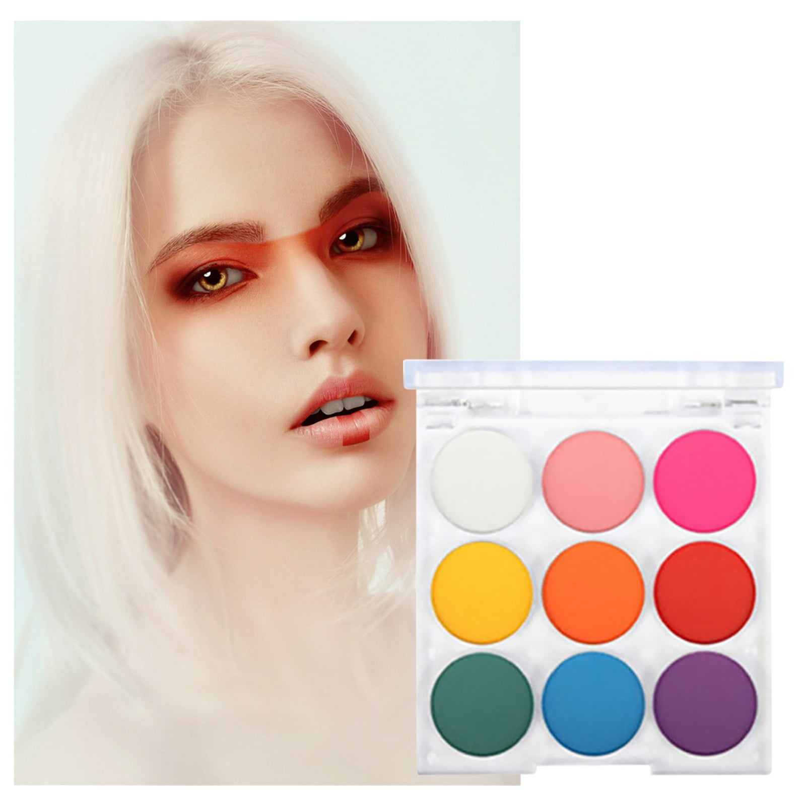 Hessimy Eyeshadow Palette Glossy Eyeshadow Purple Eye Shadow Plate ...