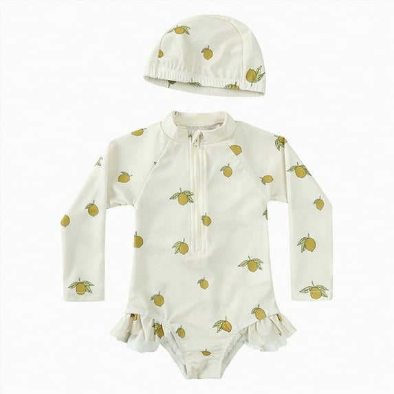 Hessimy Girl Swimsuit One Piece Bathing Suit Crossback Straps Cute Pool ...