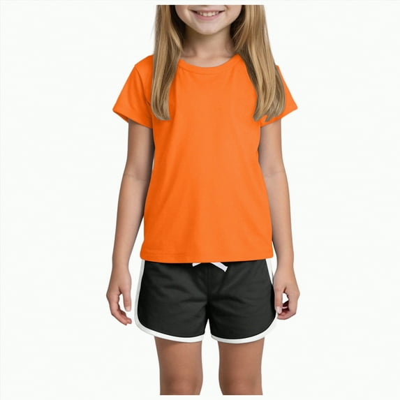 Hessimy Girls 2 Piece Outfits Summer Clothes Short Sleeve Tops and ...