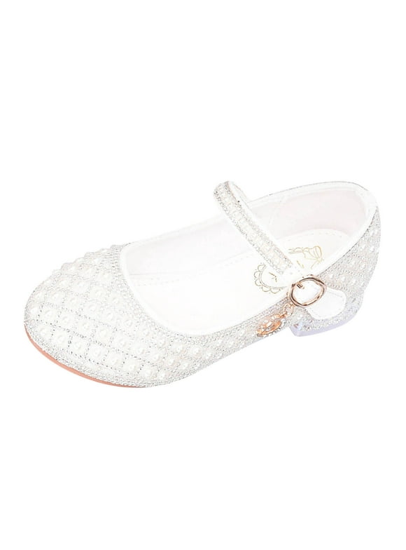 Kids' White High Heels