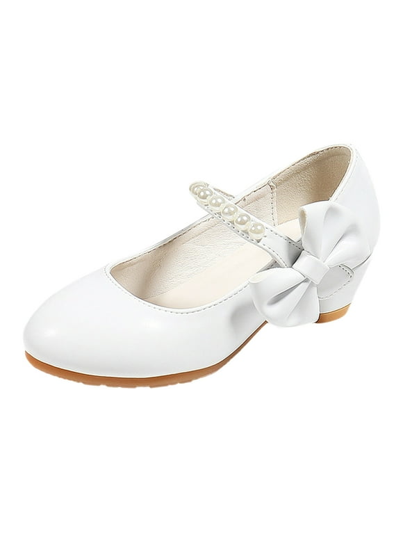 Kids' White High Heels