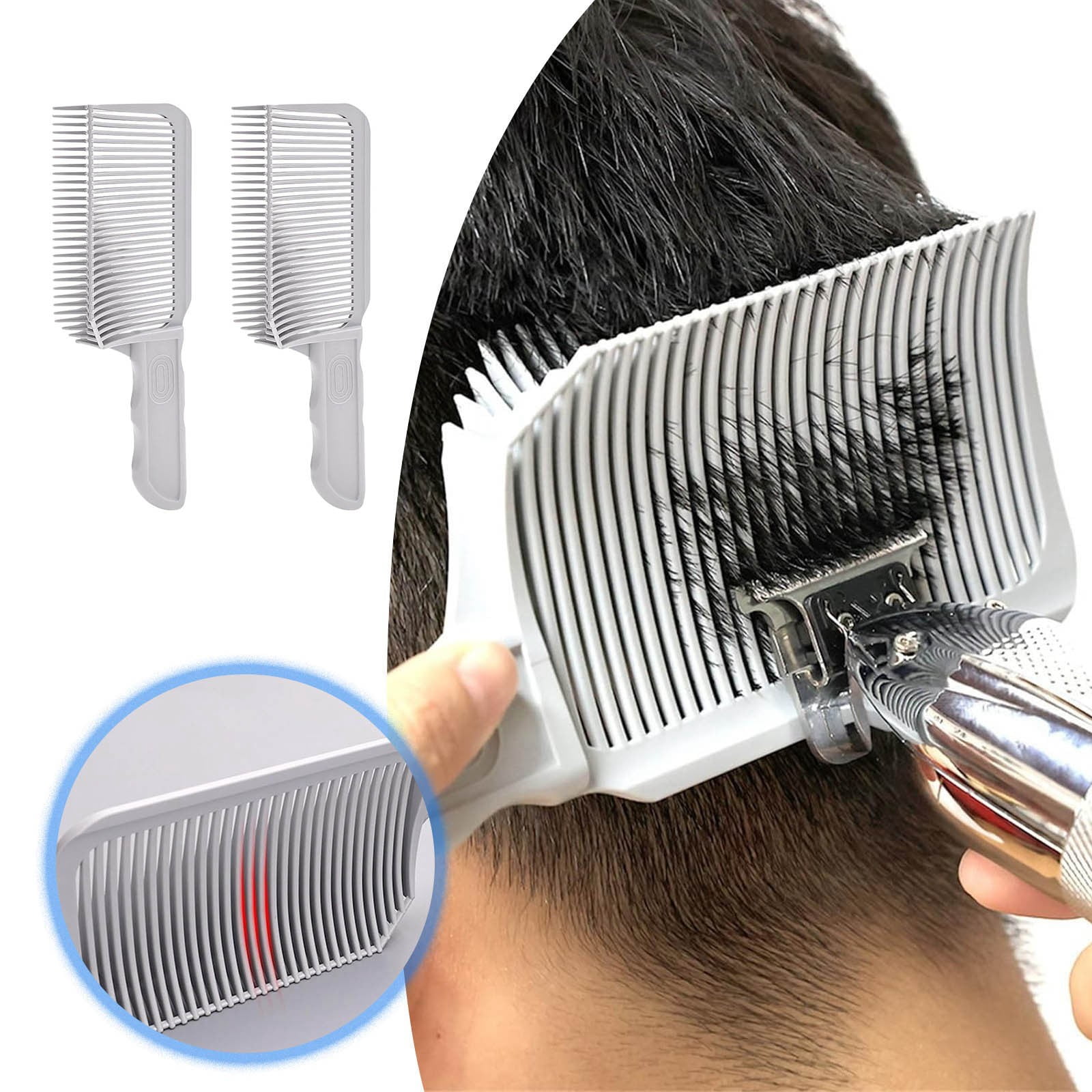 Hessimy Makeup Brushe Curved Professional Barber Comb A Haircut Fade ...