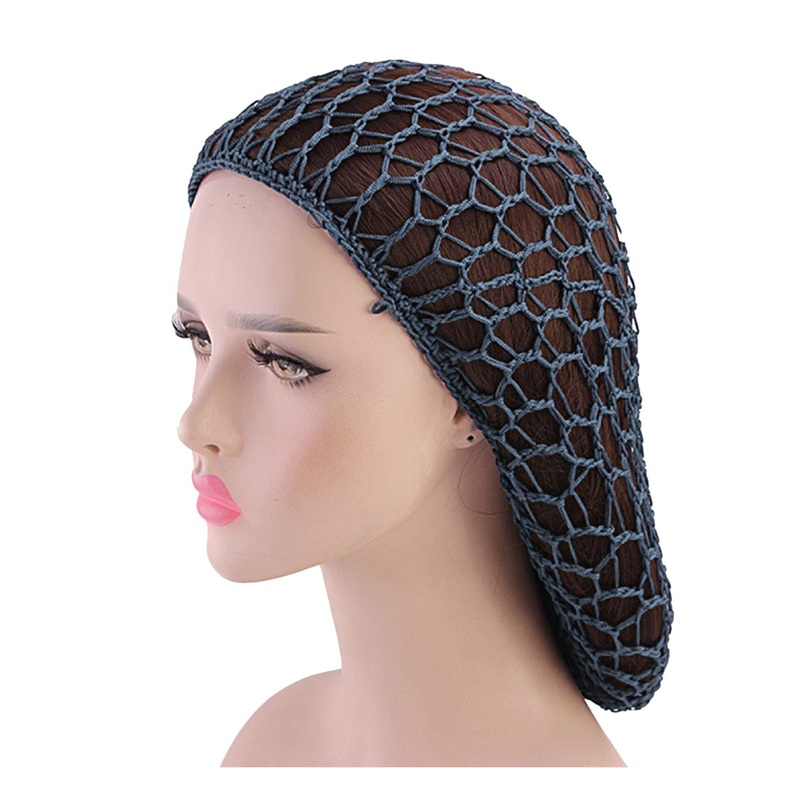 Hessimy Hair Nets, Mesh Crochet Hair Net Crocheted Hair Net Cap Rayon ...