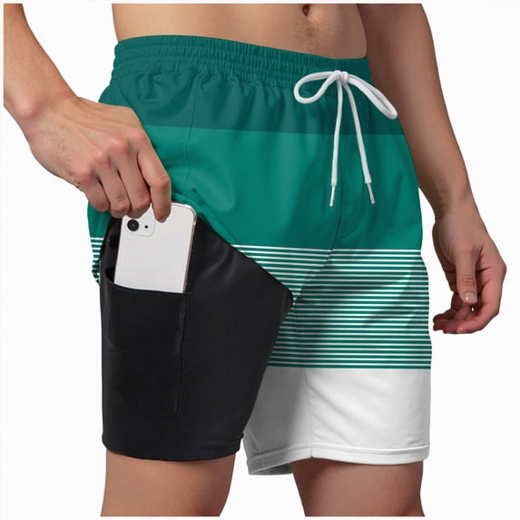 Hessimy Men Swim Trunks Quick Dry Pockets for Board Beach Gym Running ...