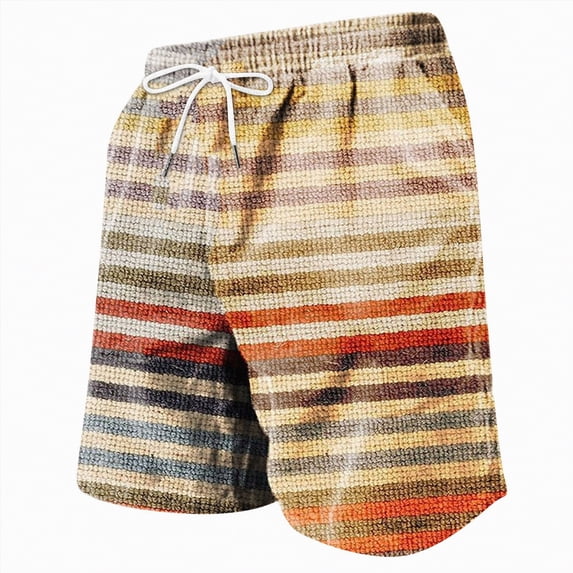 Hessimy Men's Hawaiian Beach Shorts Summer Casual Tropical Flower Flat ...