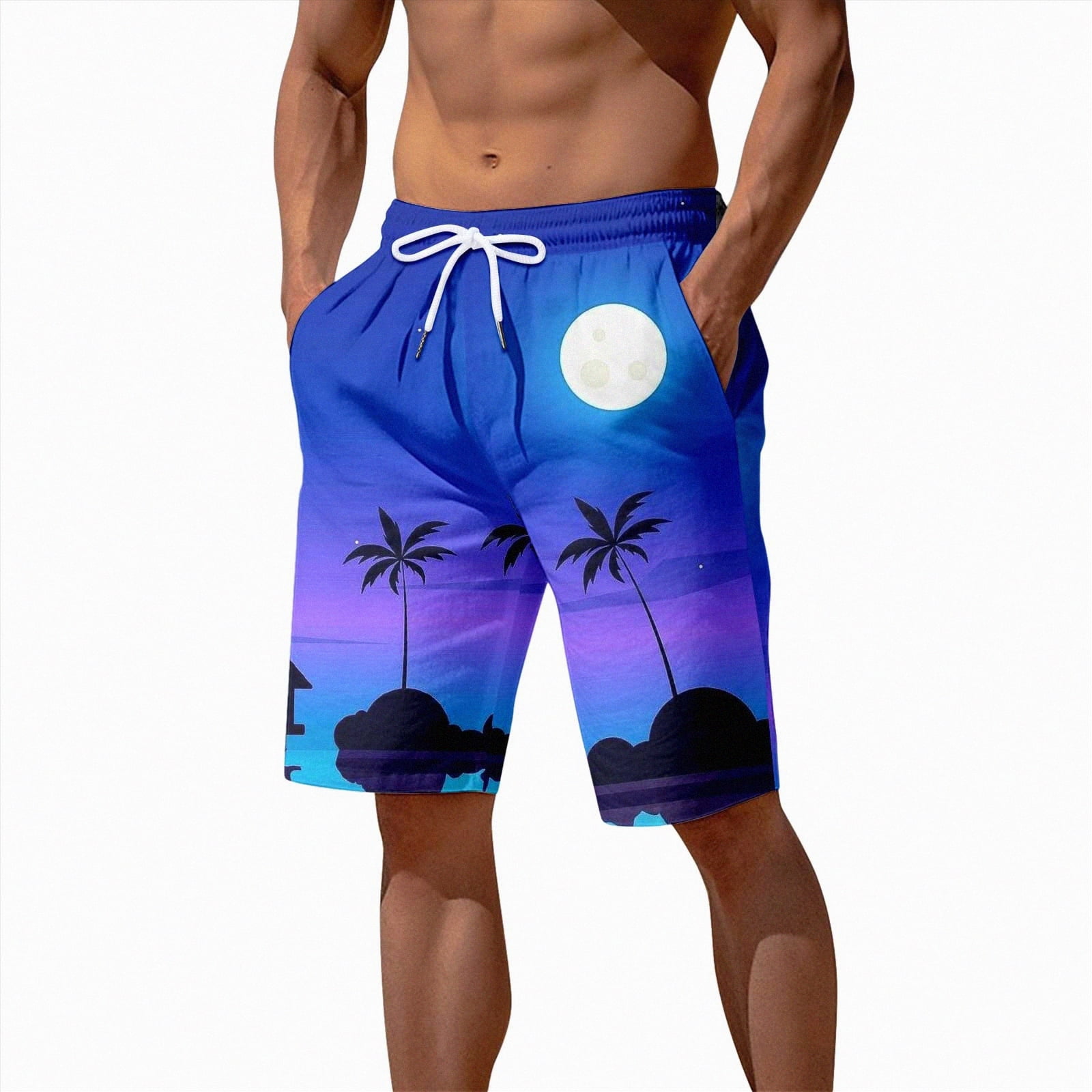 Hessimy Men's Quick Dry Swim Trunks - Beach Vacation Essentials Board ...