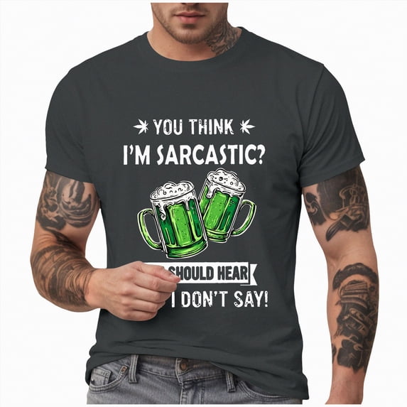 Hessimy Men's T Shirt Short Sleeve Classic Crew Neck T-Shirt Casual ...