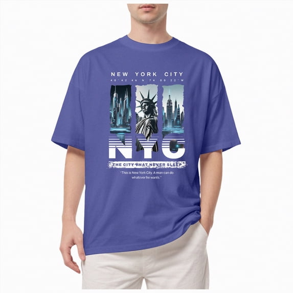 Hessimy Mens Short Sleeve T-Shirts Crew Neck Casual Shirt Summer Beach ...