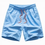 Hessimy Mens Swim Trunks Pocket Drawstring Quick Dry Stretch Palm Tree ...