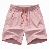 Hessimy Mens Swim Trunks Pocket Drawstring Quick Dry Stretch Palm Tree ...