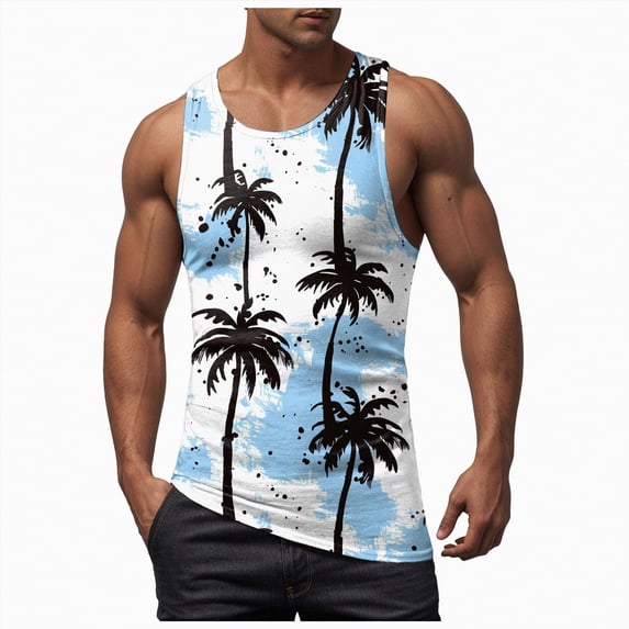 Hessimy Mens Workout Tank Tops Cotton Soft Gym Muscle Shirt Sleeveless ...