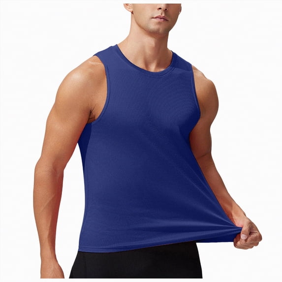 Hessimy Mens Workout Tank Tops Sleeveless Shirt Muscle Gym Bodybuilding ...