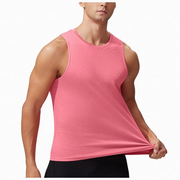 Hessimy Mens Workout Tank Tops Sleeveless Shirt Muscle Gym Bodybuilding ...