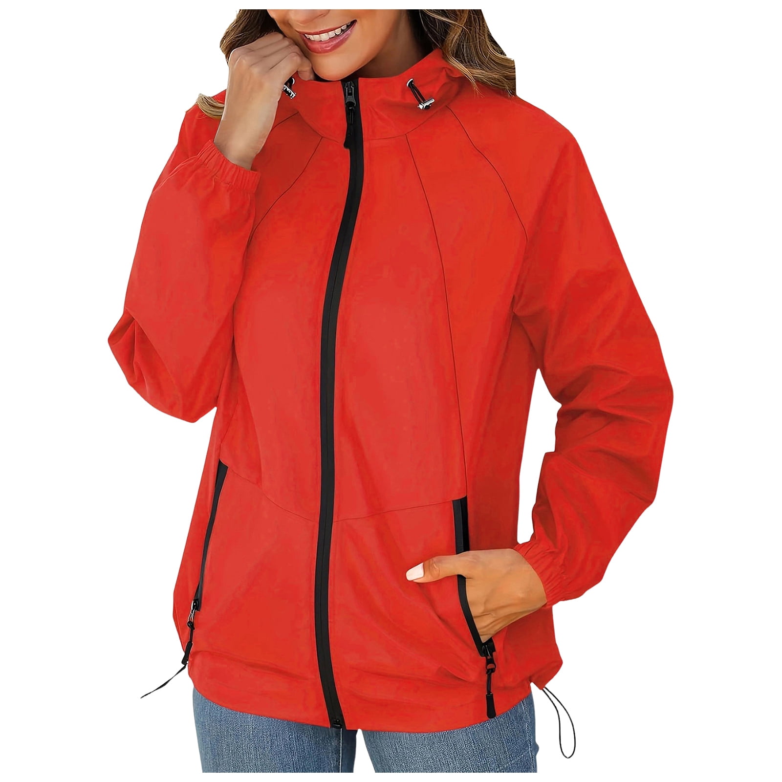 Hessimy Rain Jacket Women Waterproof - Raincoat for Women Packable Rain ...