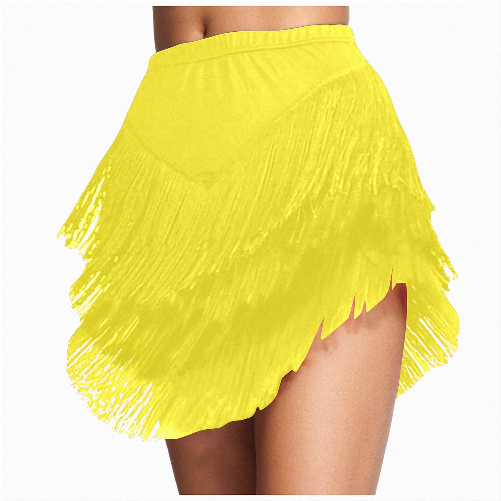 Hessimy Sequin Tassel Hip Scarf Sequin Tassel Skirts Rave Fringe Hip ...