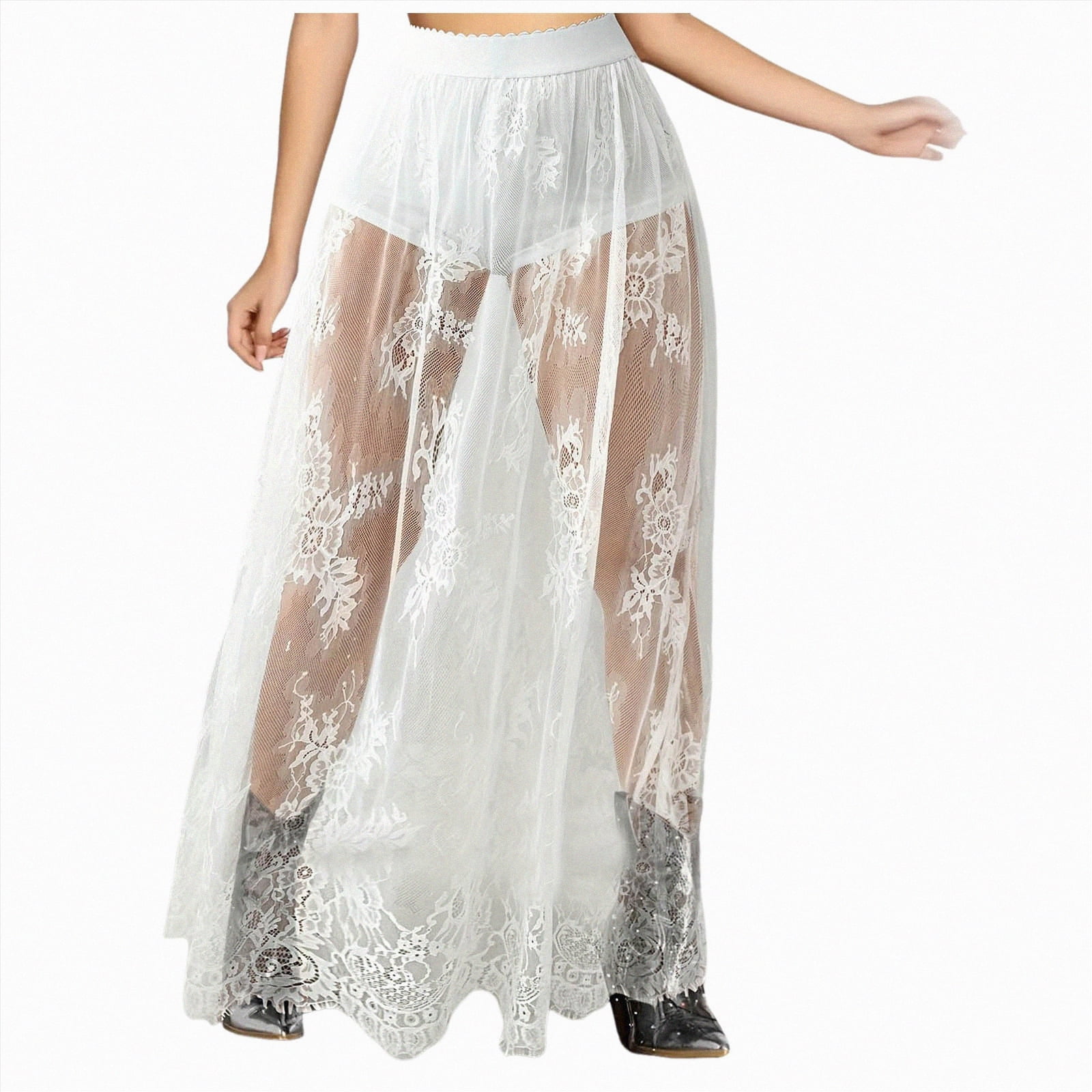 Hessimy Skirts for Women Sexy Low Rise Fold-Over Bodycon Skirts Trendy ...