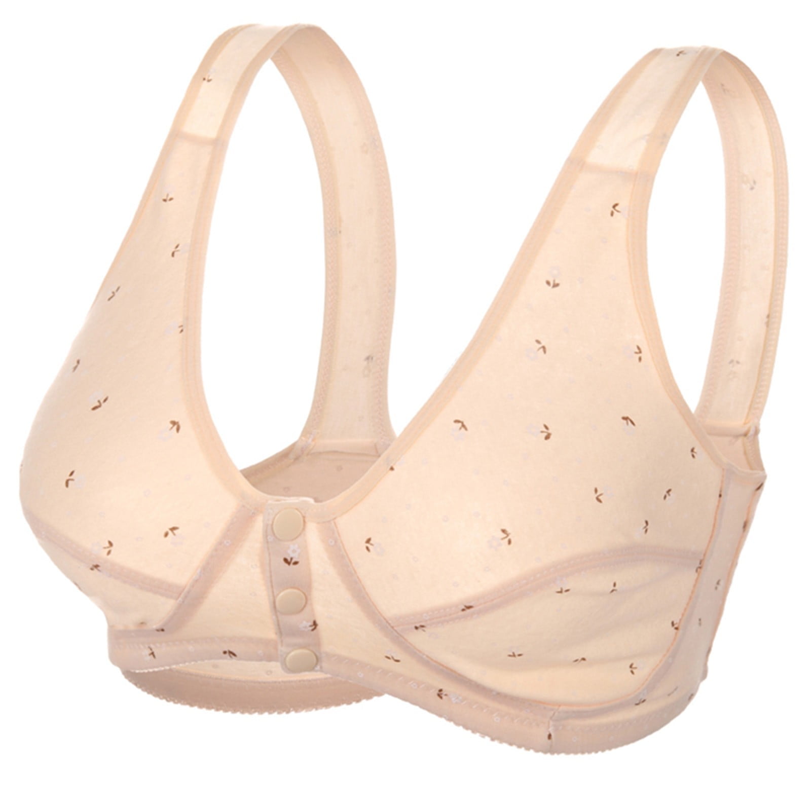 Hessimy Snap Front Bra Older Women Front Closure Bras Daisy Bra No ...