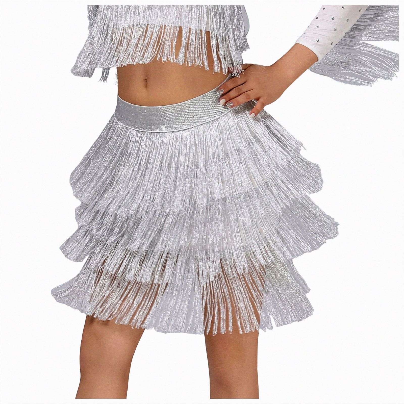 Hessimy Steampunk Midi Skirt for Women Tulle Multi Layered High Low ...