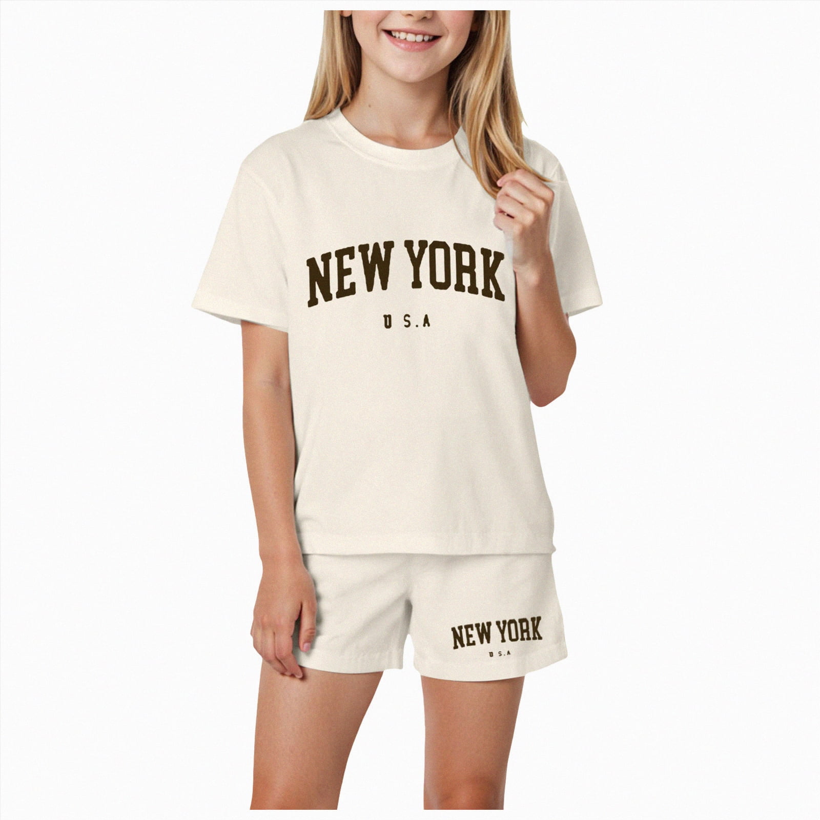 Hessimy Toddler Baby Girl Summer Outfits Baby Girl Cartoon Print Short ...