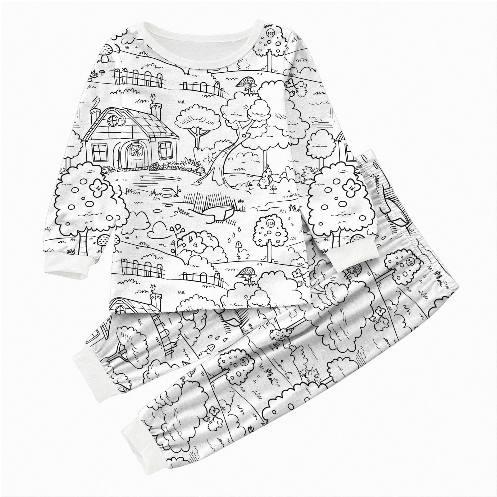 Hessimy Toddler Baby Girl Fall Clothes Set Girls Long Sleeve Cartoon ...