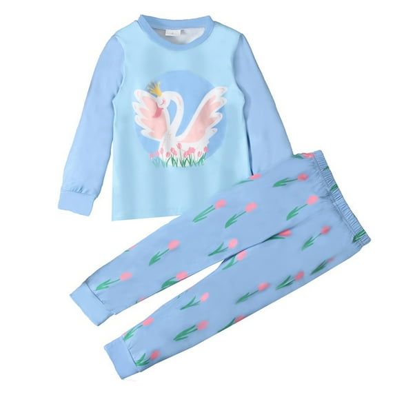 Hessimy Toddler Boys Girls Spring Summer Cute Cartoon Print 2Pcs Long ...