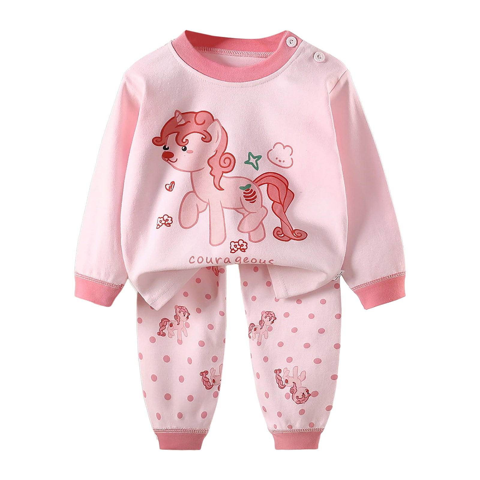 Hessimy Toddler Boys Girls Spring Summer cartoon Print Set Long Sleeve ...